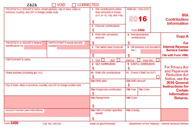 Form 5498 … Pesky Tax Form Reminder – $treet-¢ents